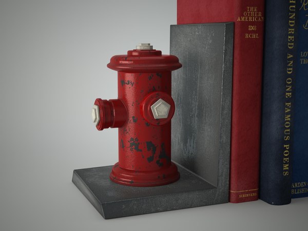 max red hydrant bookend