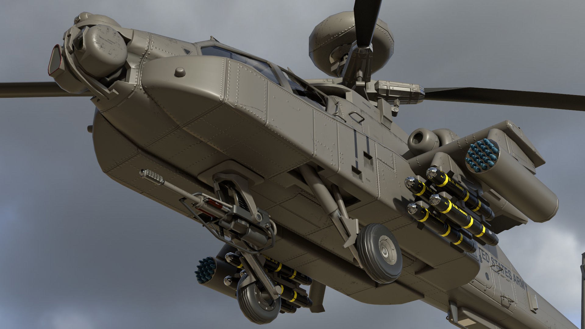AH-64D Apache 3D Model - TurboSquid 2053302