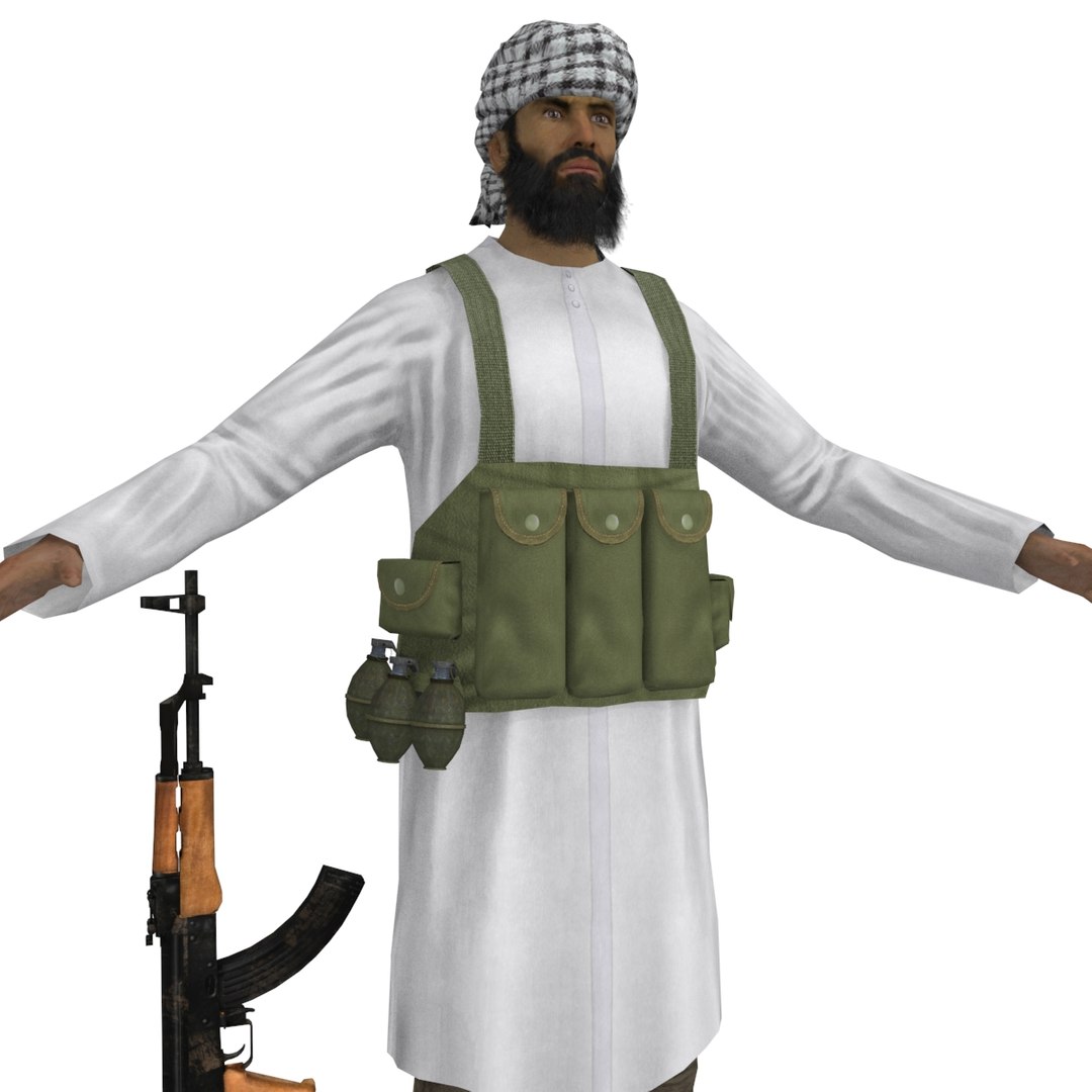Mujahideen Rigged 3d Model