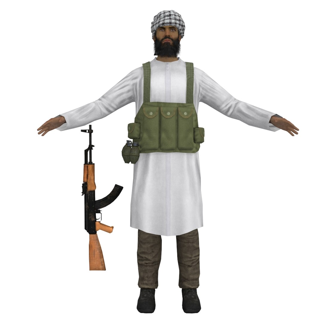 Mujahideen Rigged 3d Model