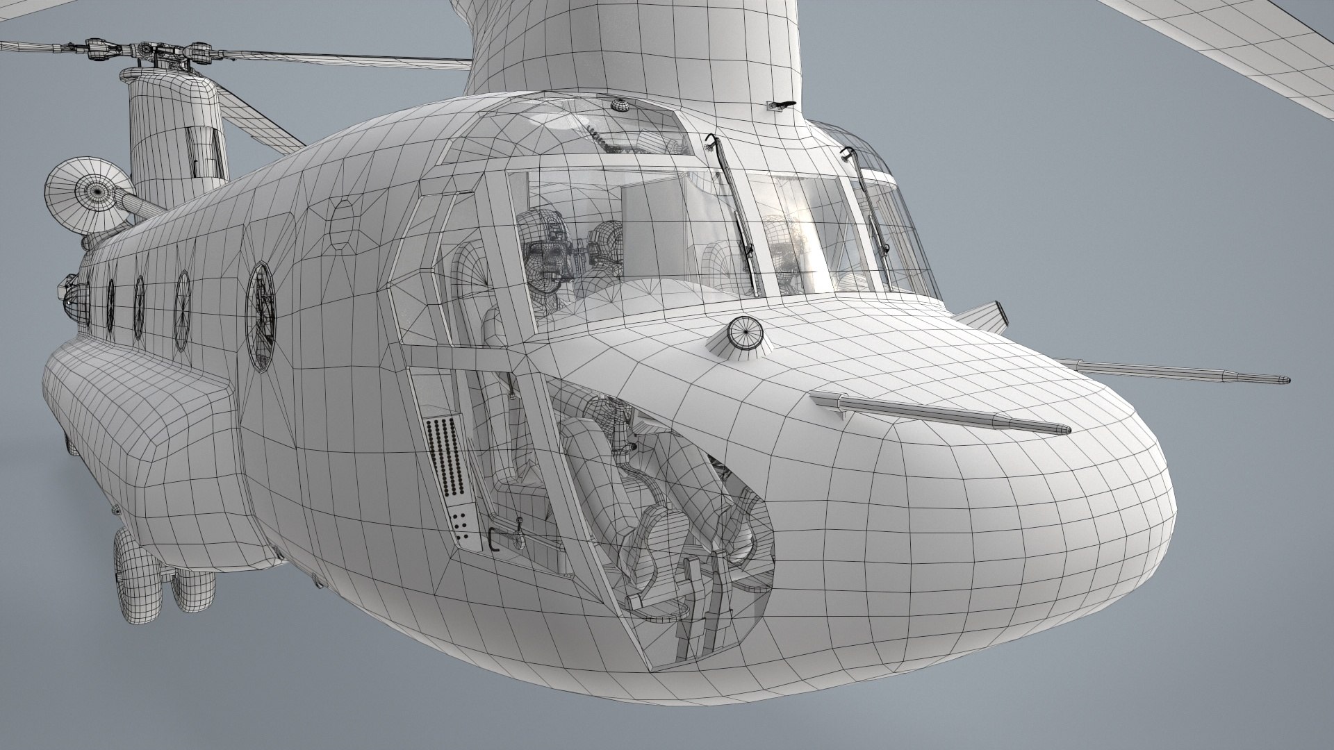 CH-47D Chinook Spanish Army Basic Animation 3D model - TurboSquid 2169869