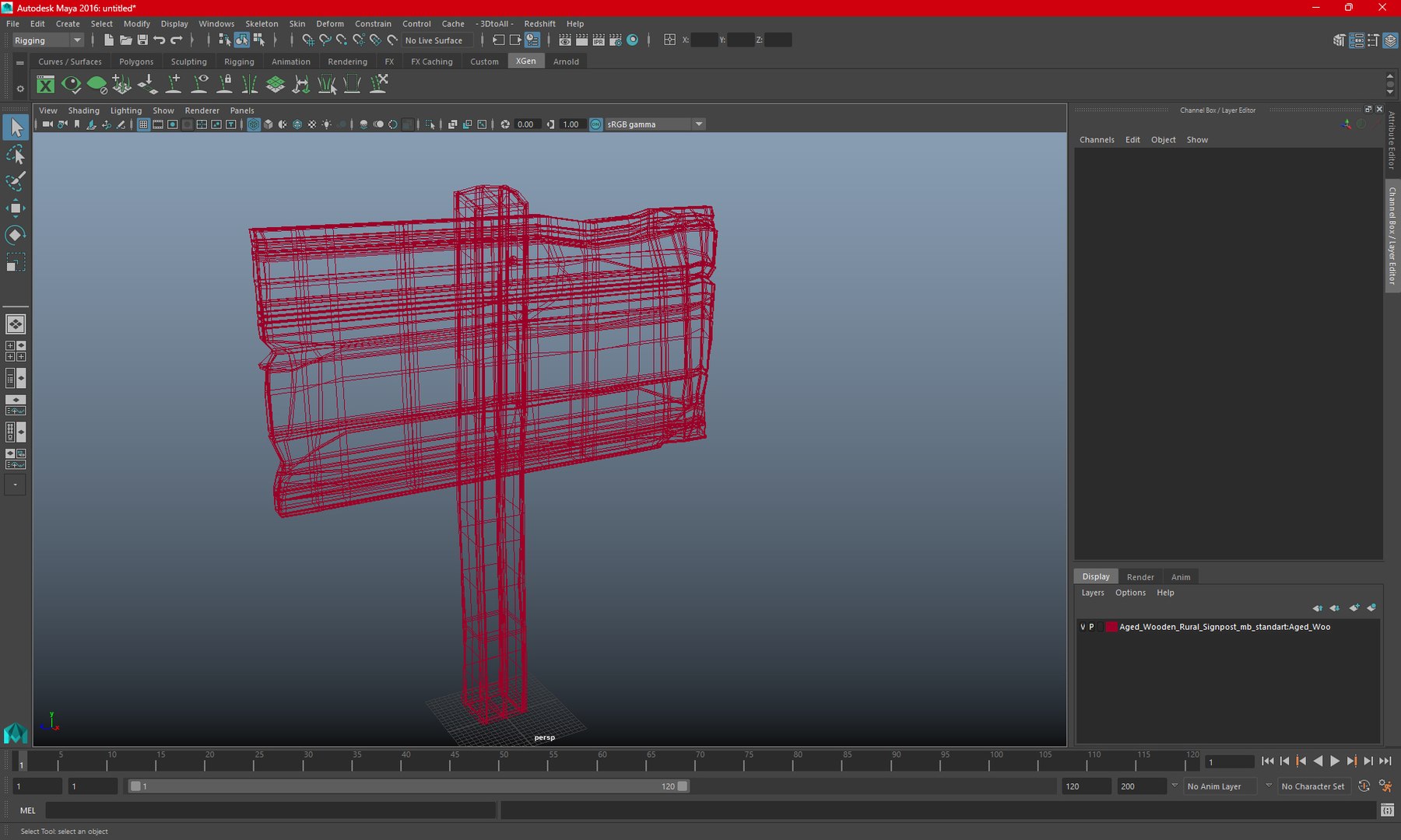3D Aged Wooden Rural Signpost model - TurboSquid 2111315