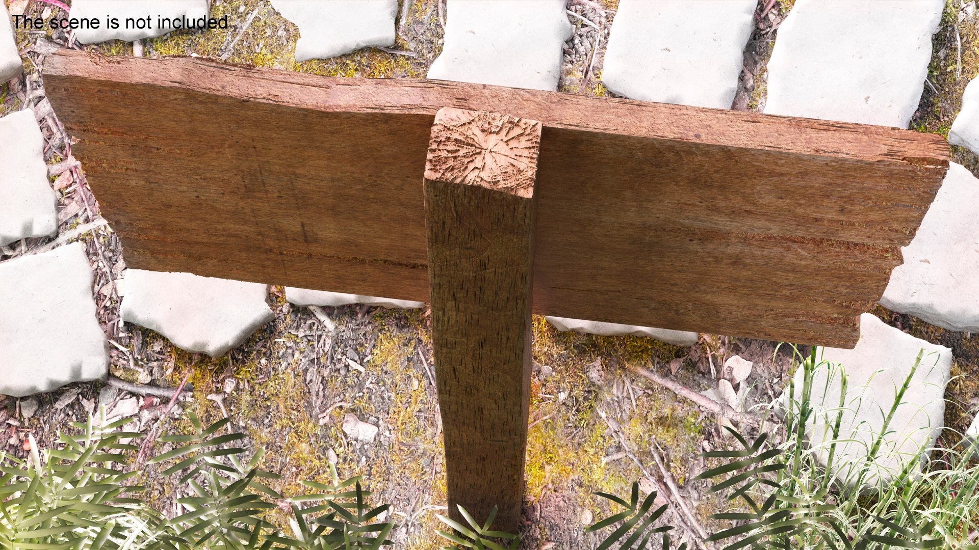 3D Aged Wooden Rural Signpost Model - TurboSquid 2111315