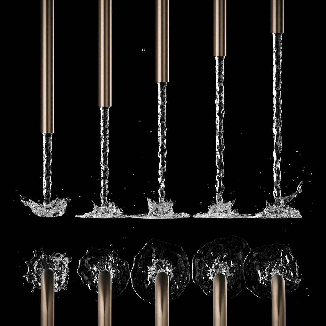 Water Jets Splash 3D Model - TurboSquid 1700433