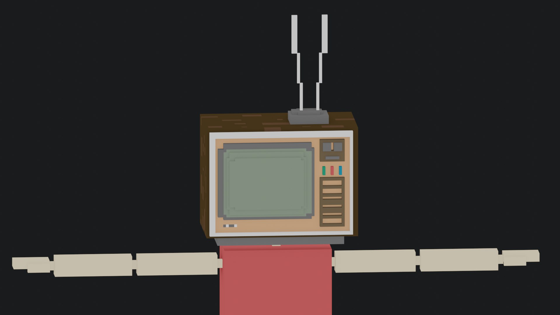 Cartoon Boy With TV Head Low Poly Model - TurboSquid 1954399