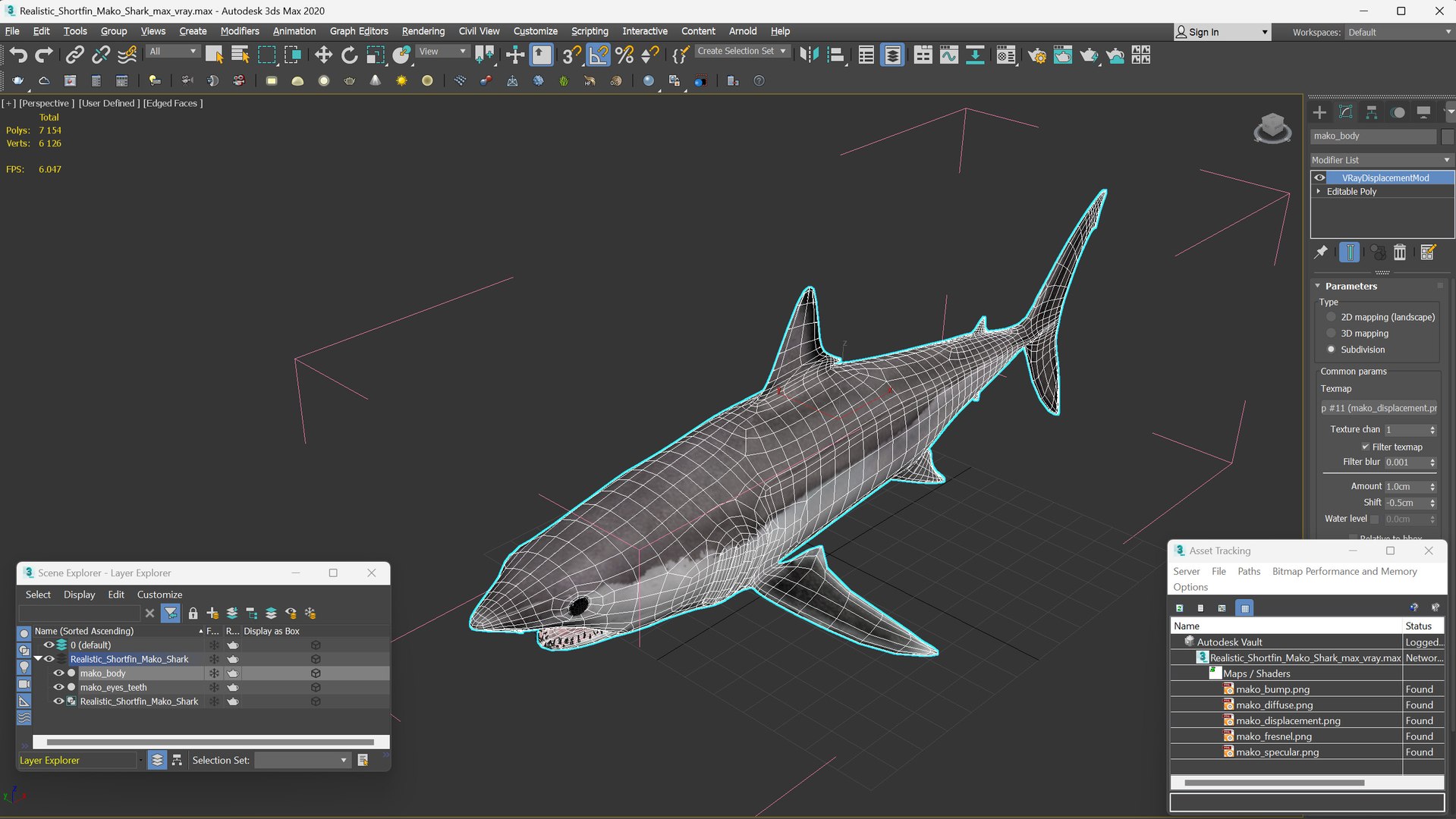 Realistic Shortfin Mako Shark 3D Model - TurboSquid 2284522