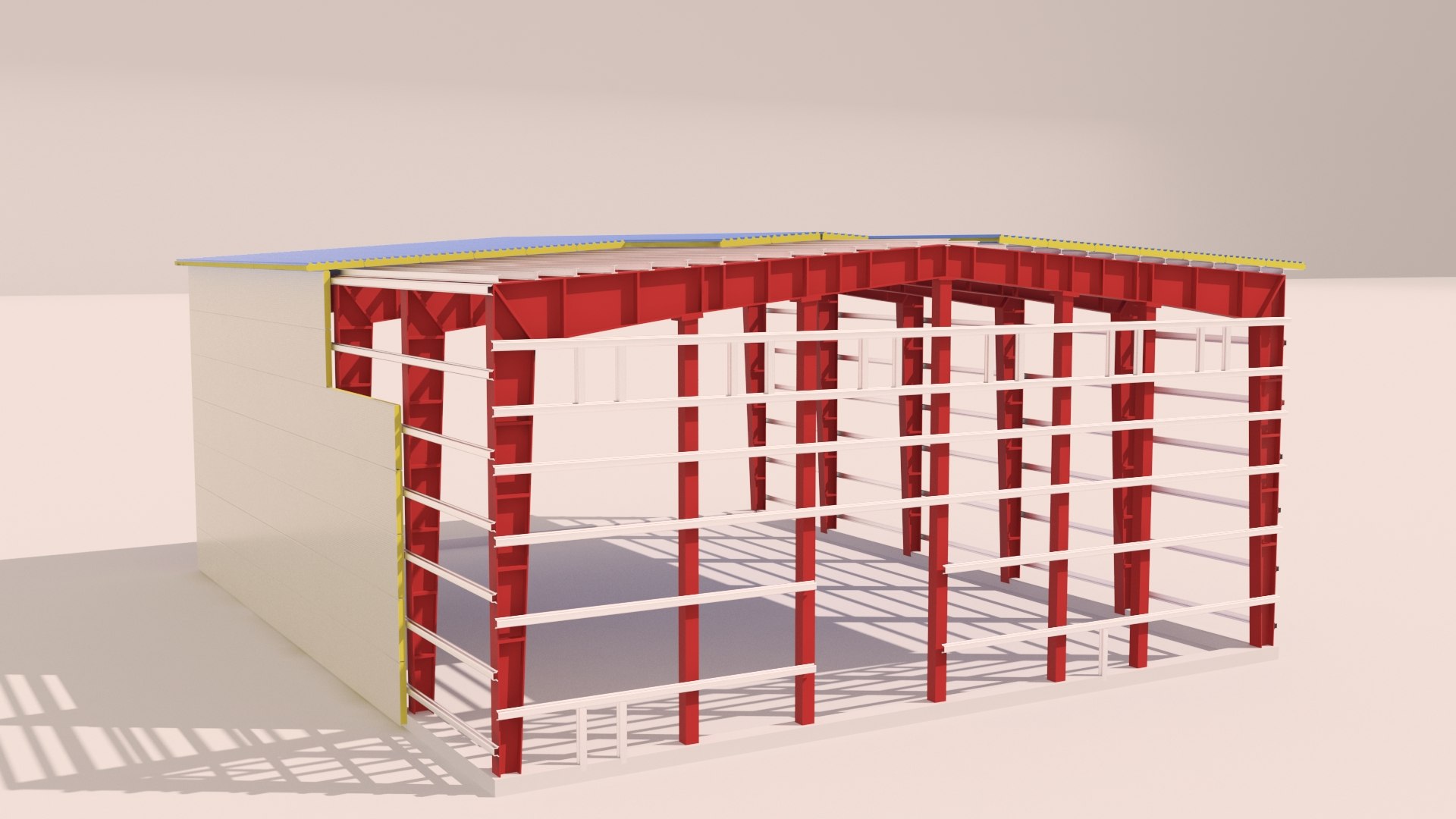 Steel Sandwich Panel Hangar Model - TurboSquid 1789156