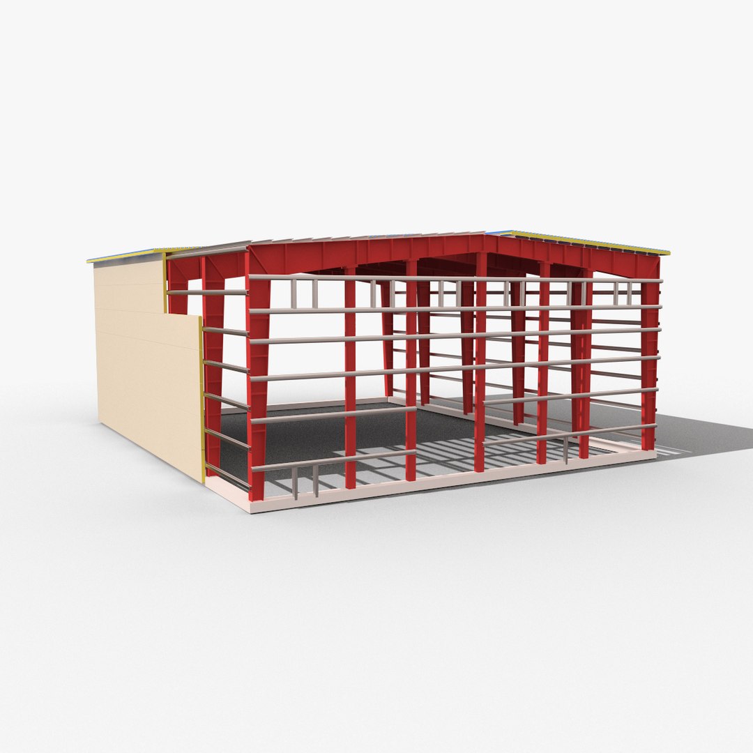 Steel Sandwich Panel Hangar Model - TurboSquid 1789156