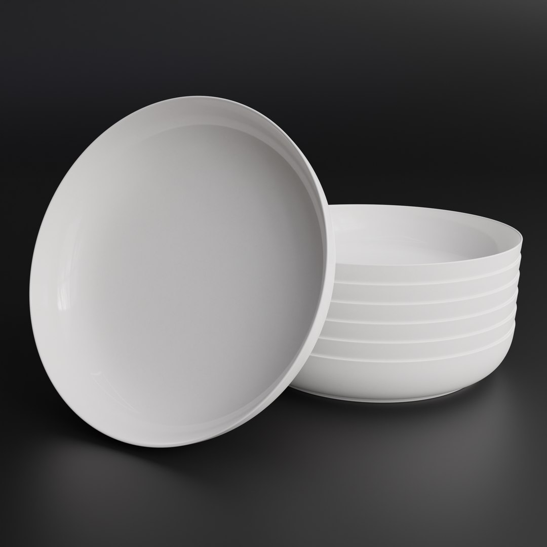 3D Porcelain Deep Plate Model - TurboSquid 1975788