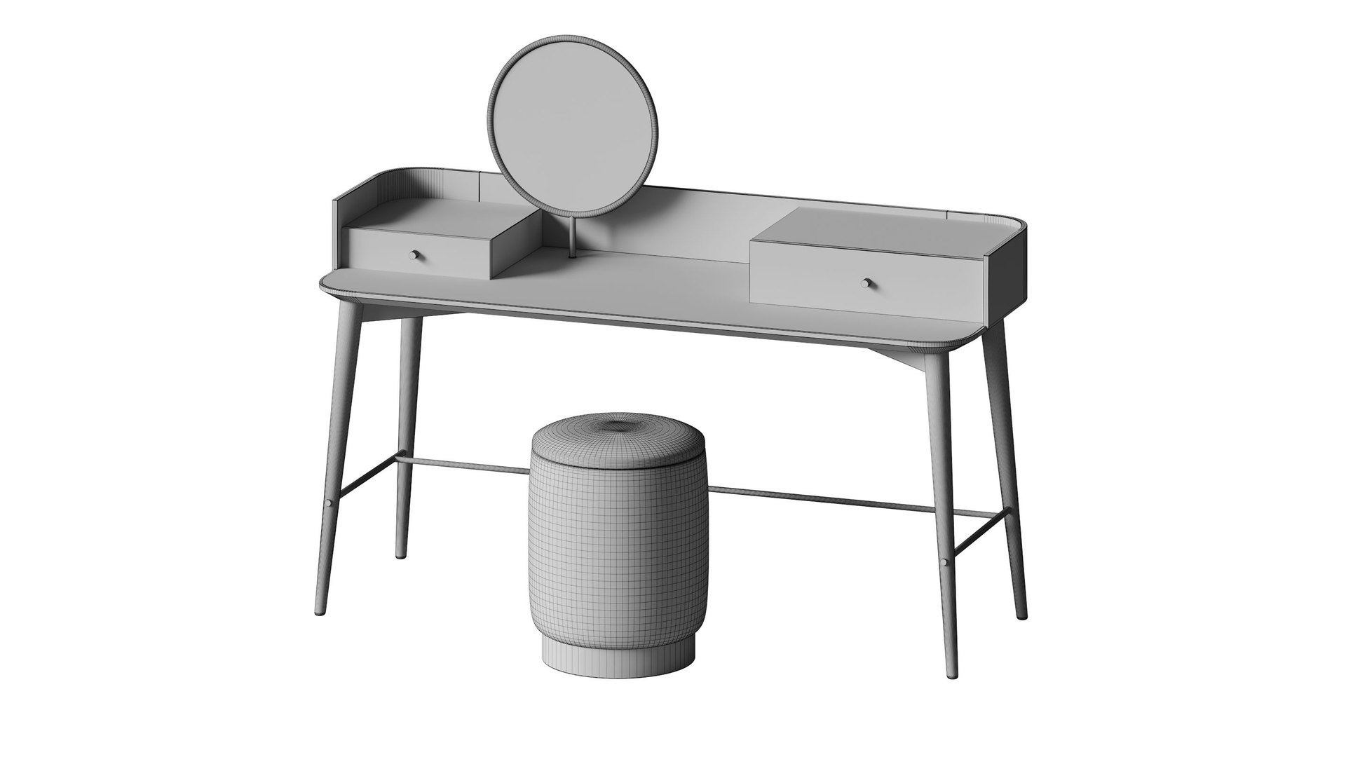 3D model Praddy Naica with pouf - TurboSquid 2171728