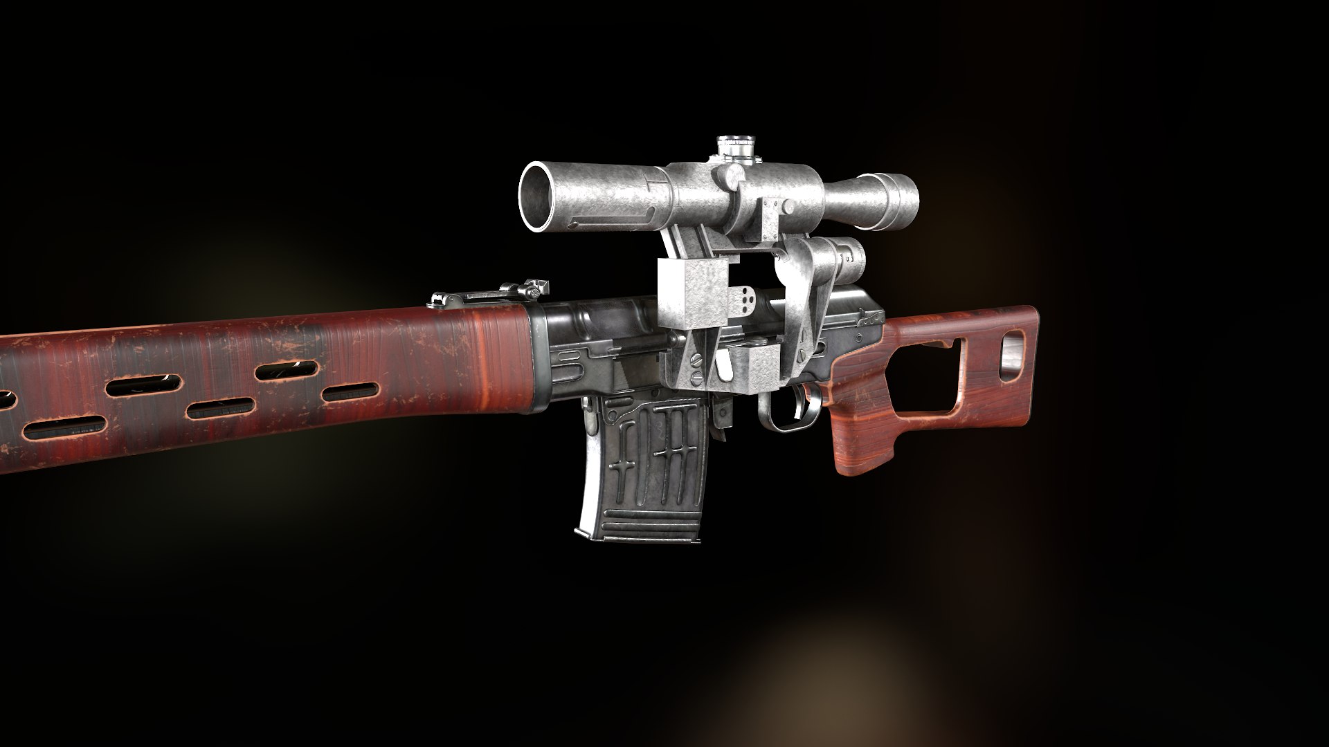 SVD Sniper Rifle 3D Model - TurboSquid 1995482