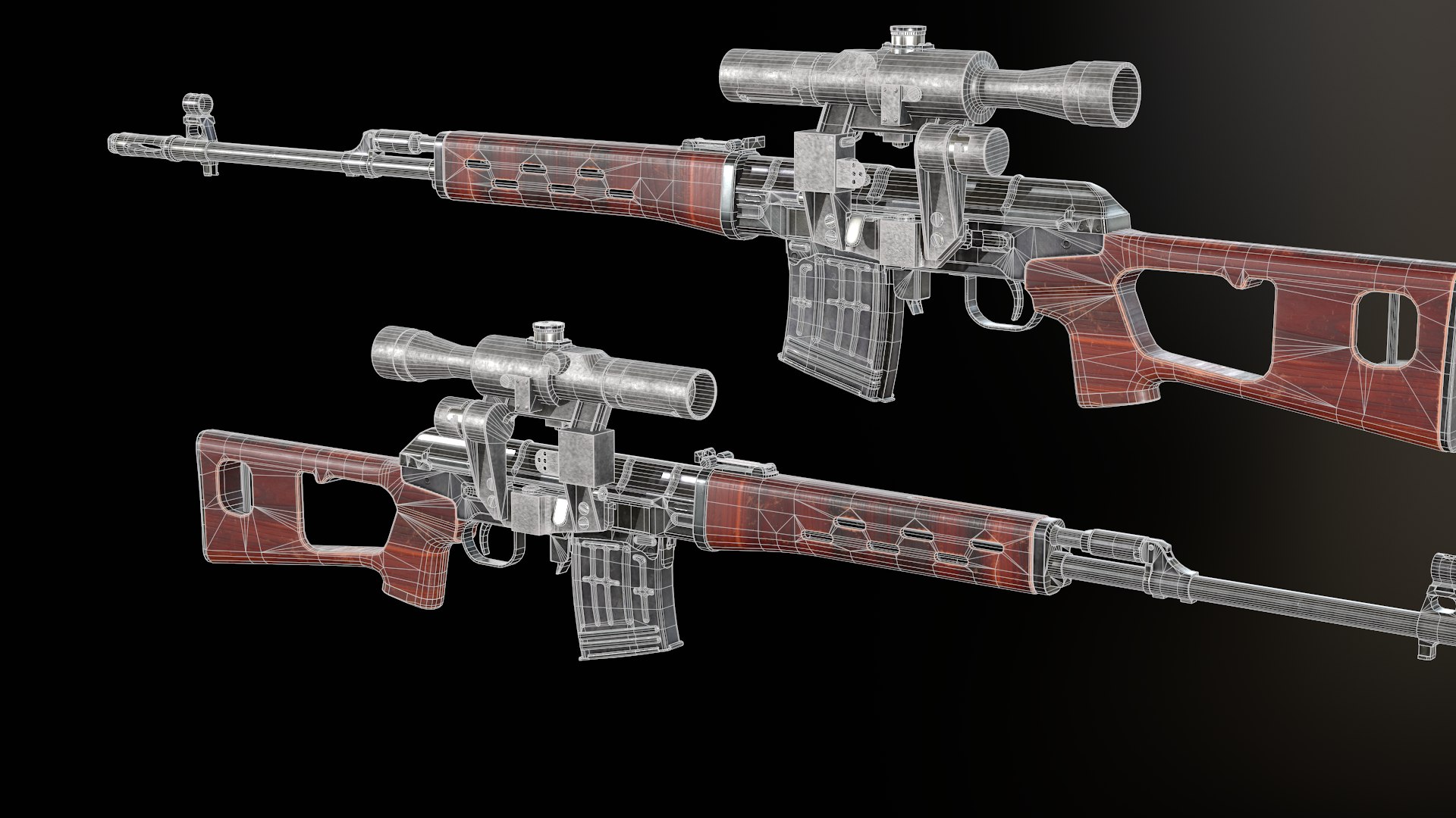 SVD Sniper Rifle 3D Model - TurboSquid 1995482