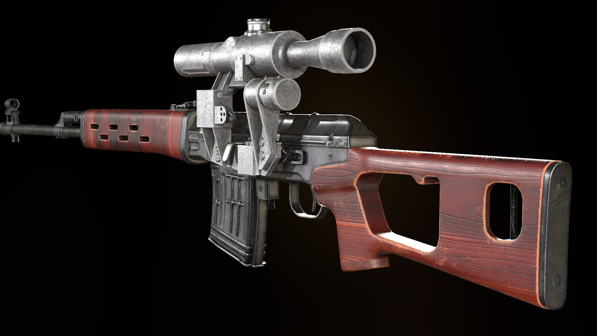 SVD Sniper Rifle 3D Model - TurboSquid 1995482