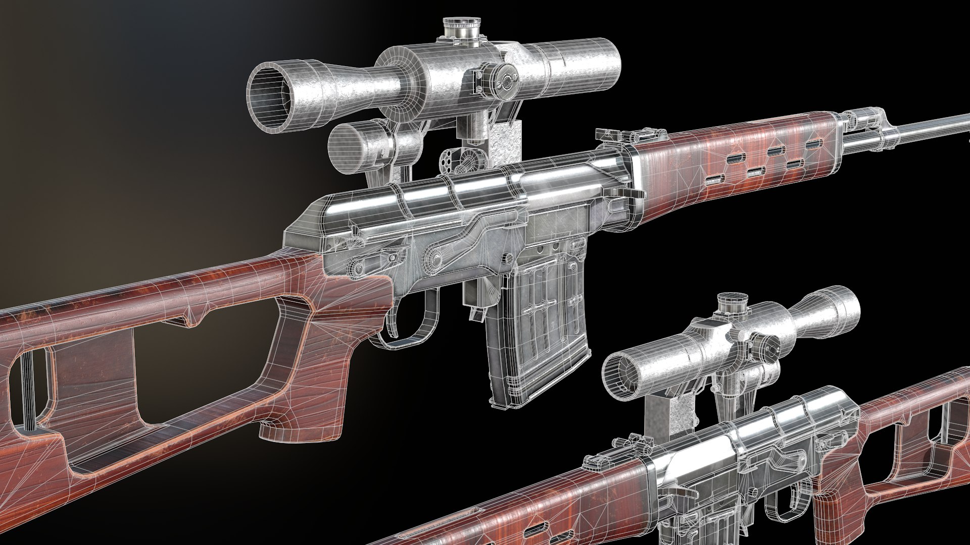 SVD Sniper Rifle 3D Model - TurboSquid 1995482