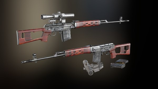 modelo 3d Rifle de francotirador SVD - TurboSquid 1995482