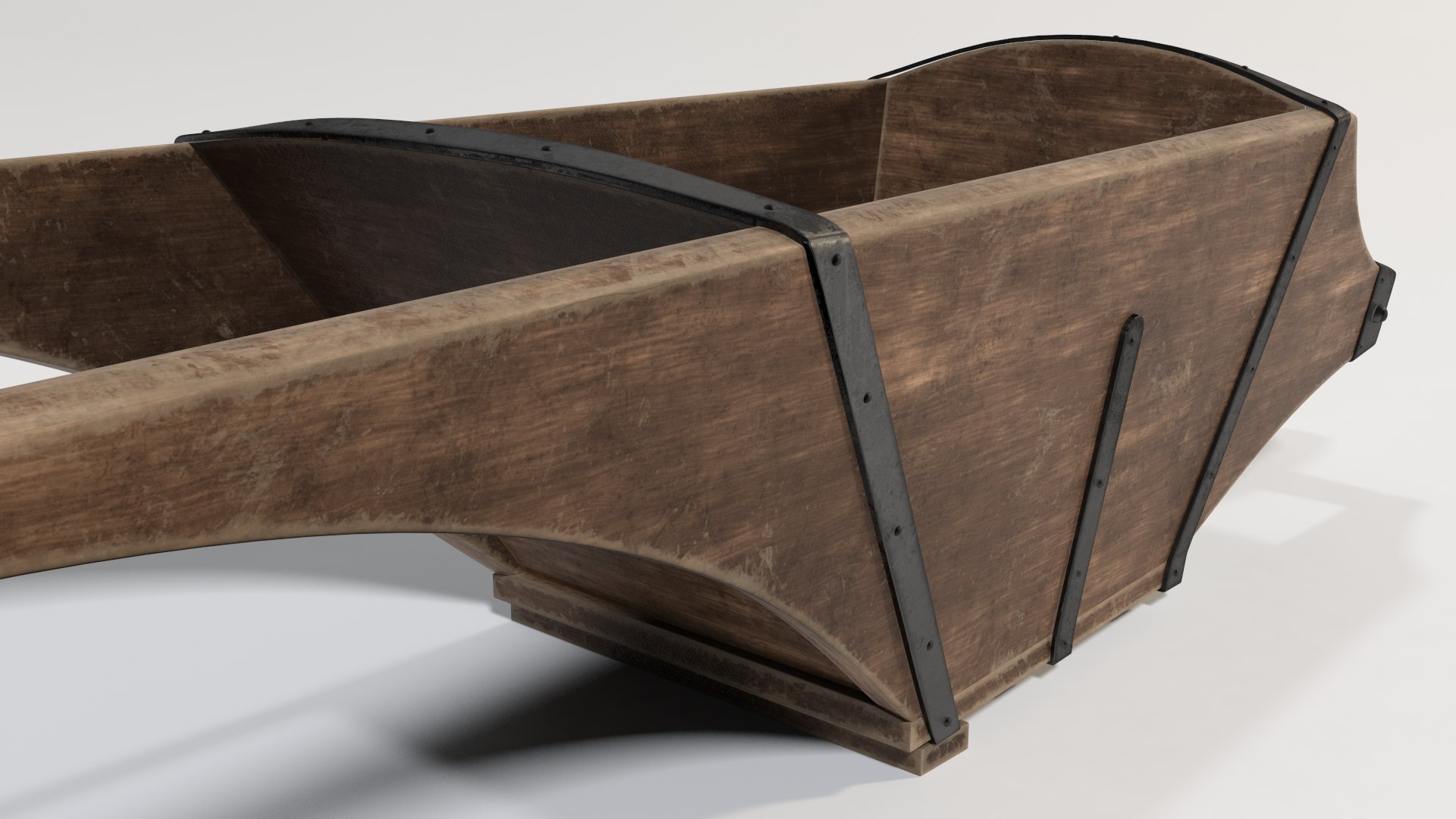 3D Old Wooden Wheelbarrow Model - TurboSquid 1978676