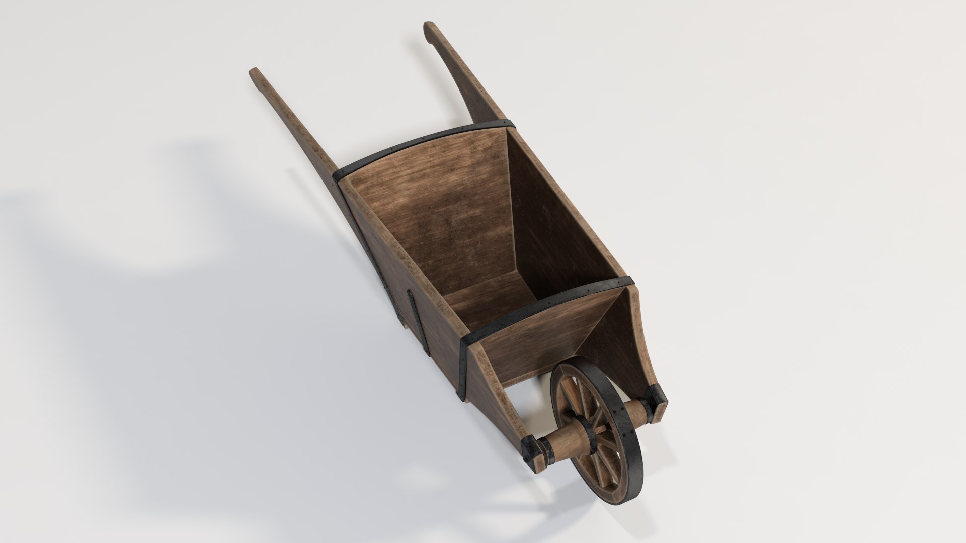 3D Old Wooden Wheelbarrow Model - TurboSquid 1978676