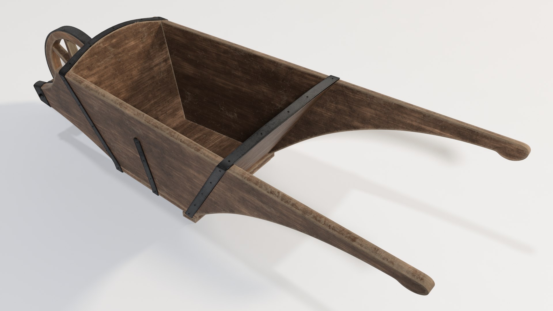 3D Old Wooden Wheelbarrow Model - TurboSquid 1978676