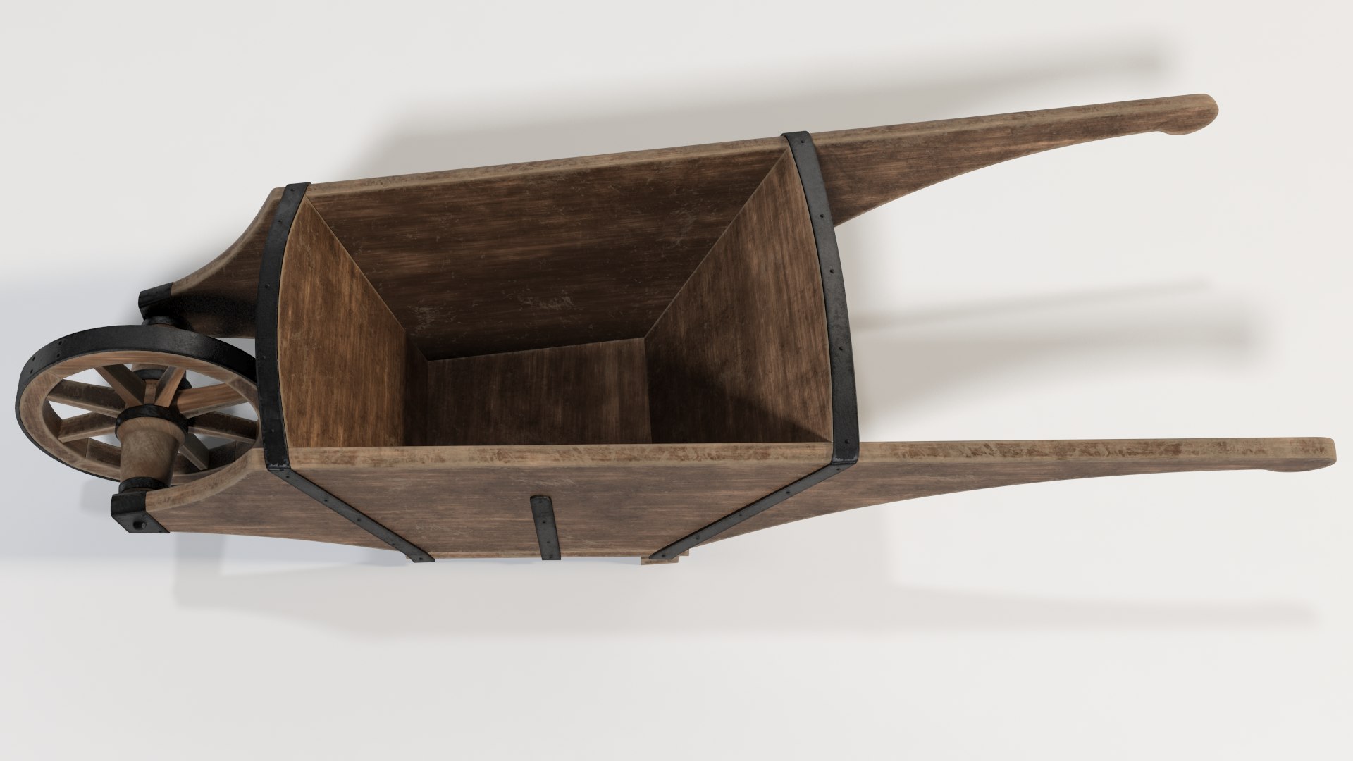 3D Old Wooden Wheelbarrow Model - TurboSquid 1978676