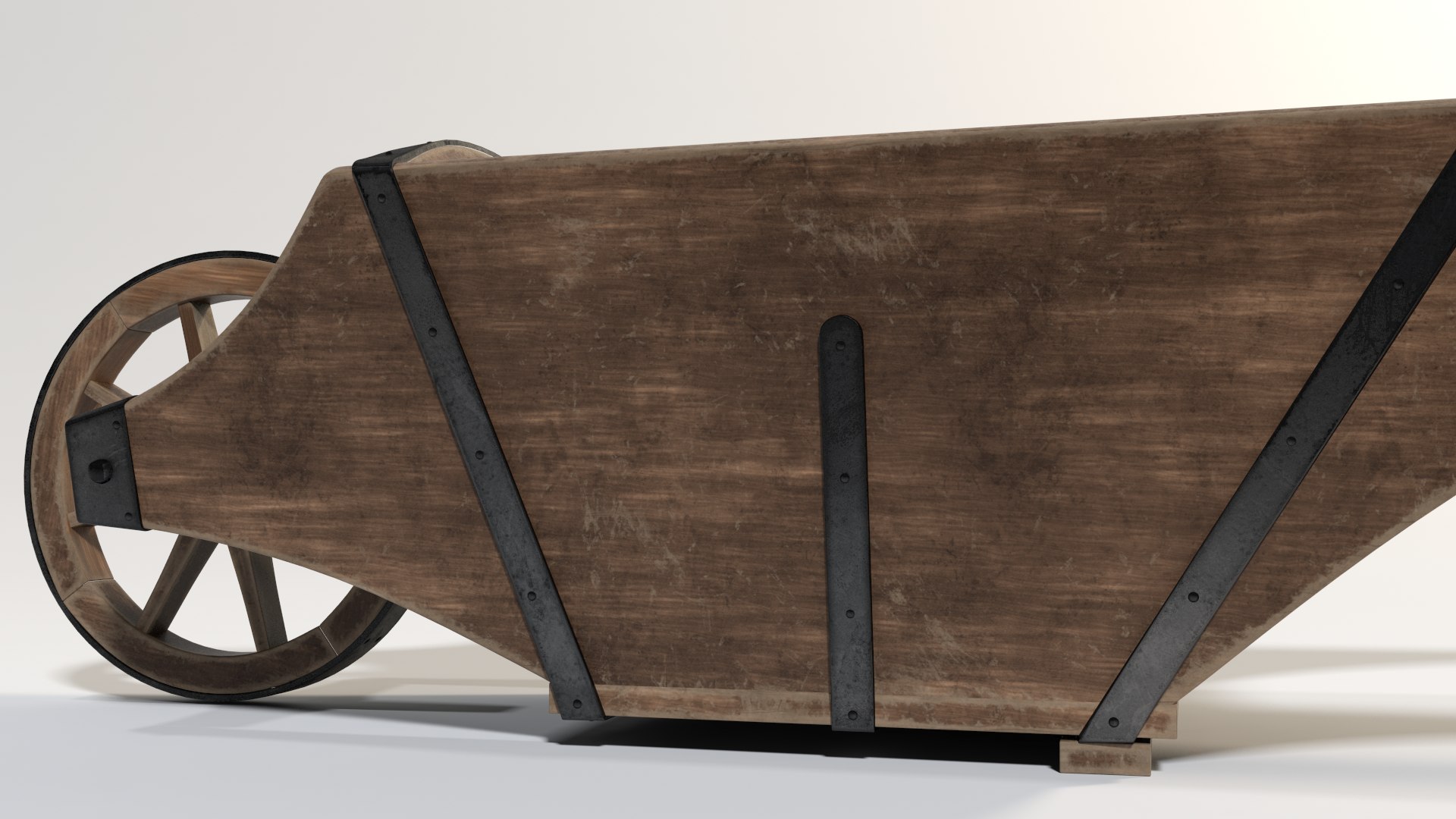 3D Old Wooden Wheelbarrow Model - TurboSquid 1978676