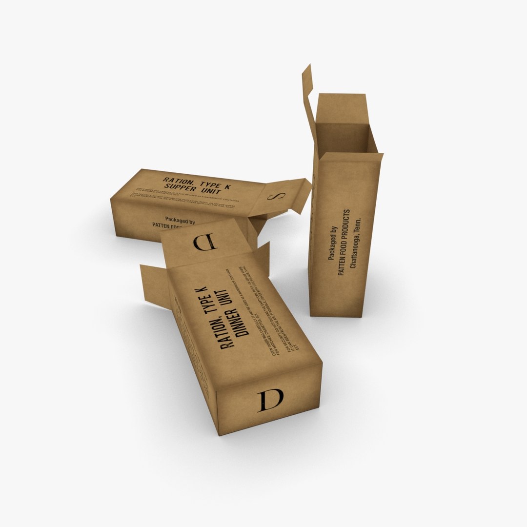 3D Army K-rations Boxes Model - TurboSquid 1188570