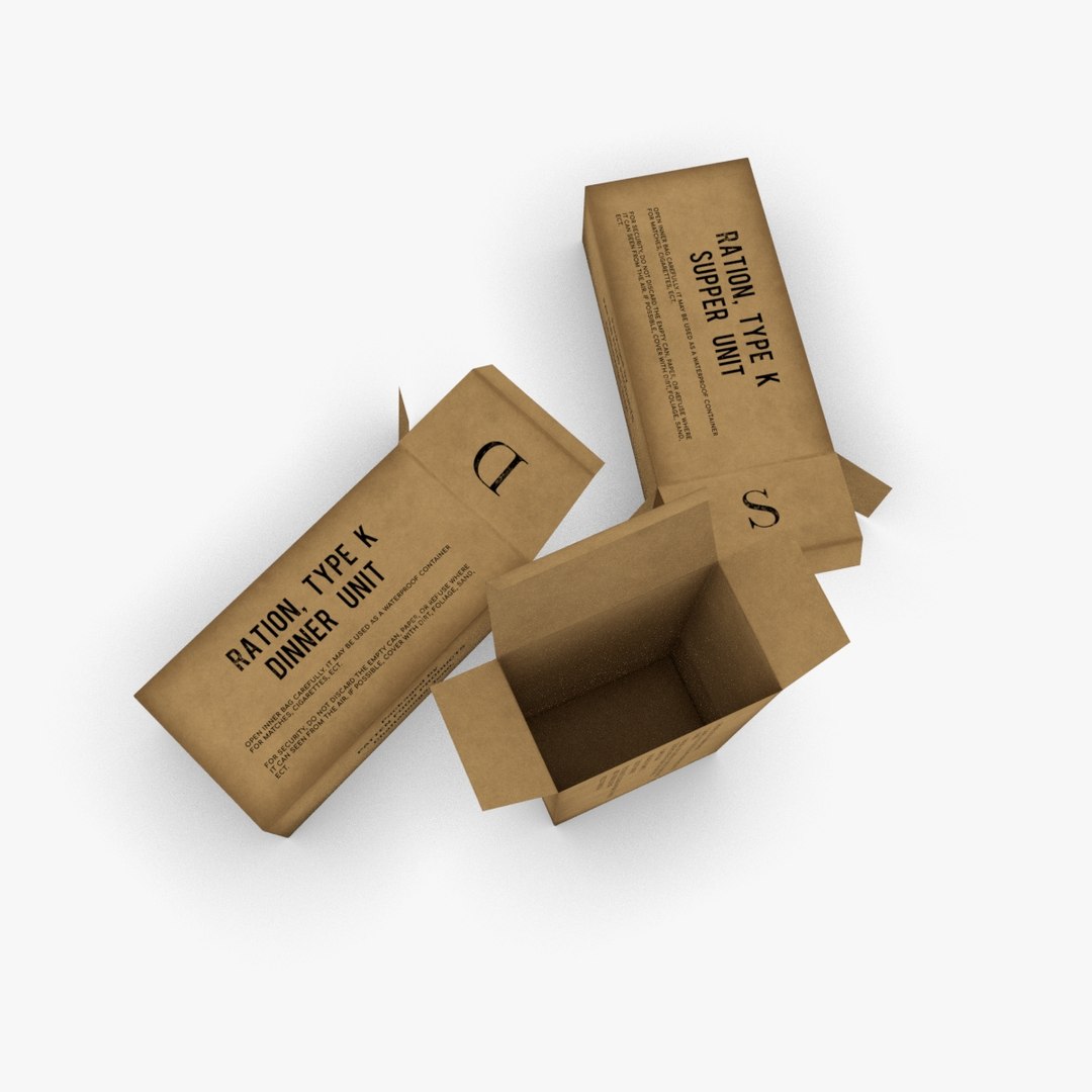 3D Army K-rations Boxes Model - TurboSquid 1188570