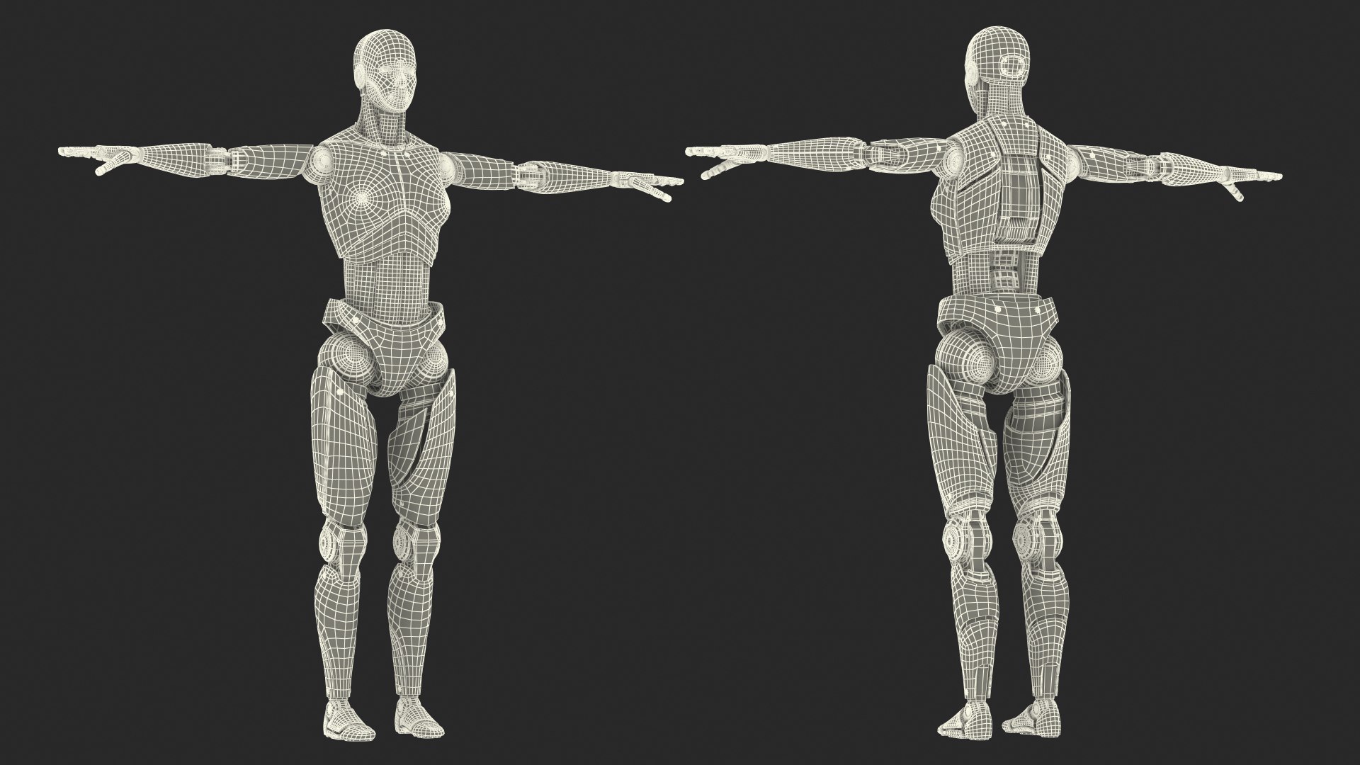 Cyborg Female T-Pose 3D model - TurboSquid 2096371