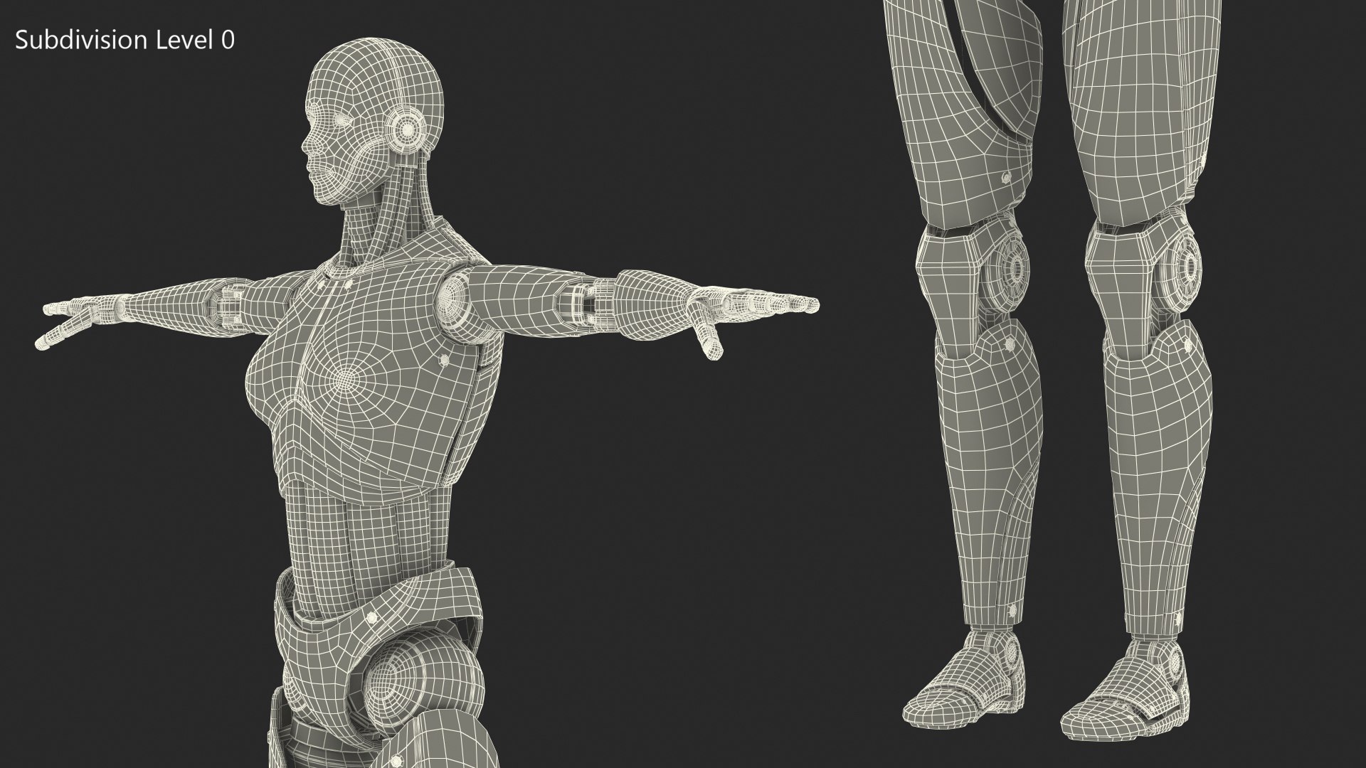 Cyborg Female T-Pose 3D model - TurboSquid 2096371
