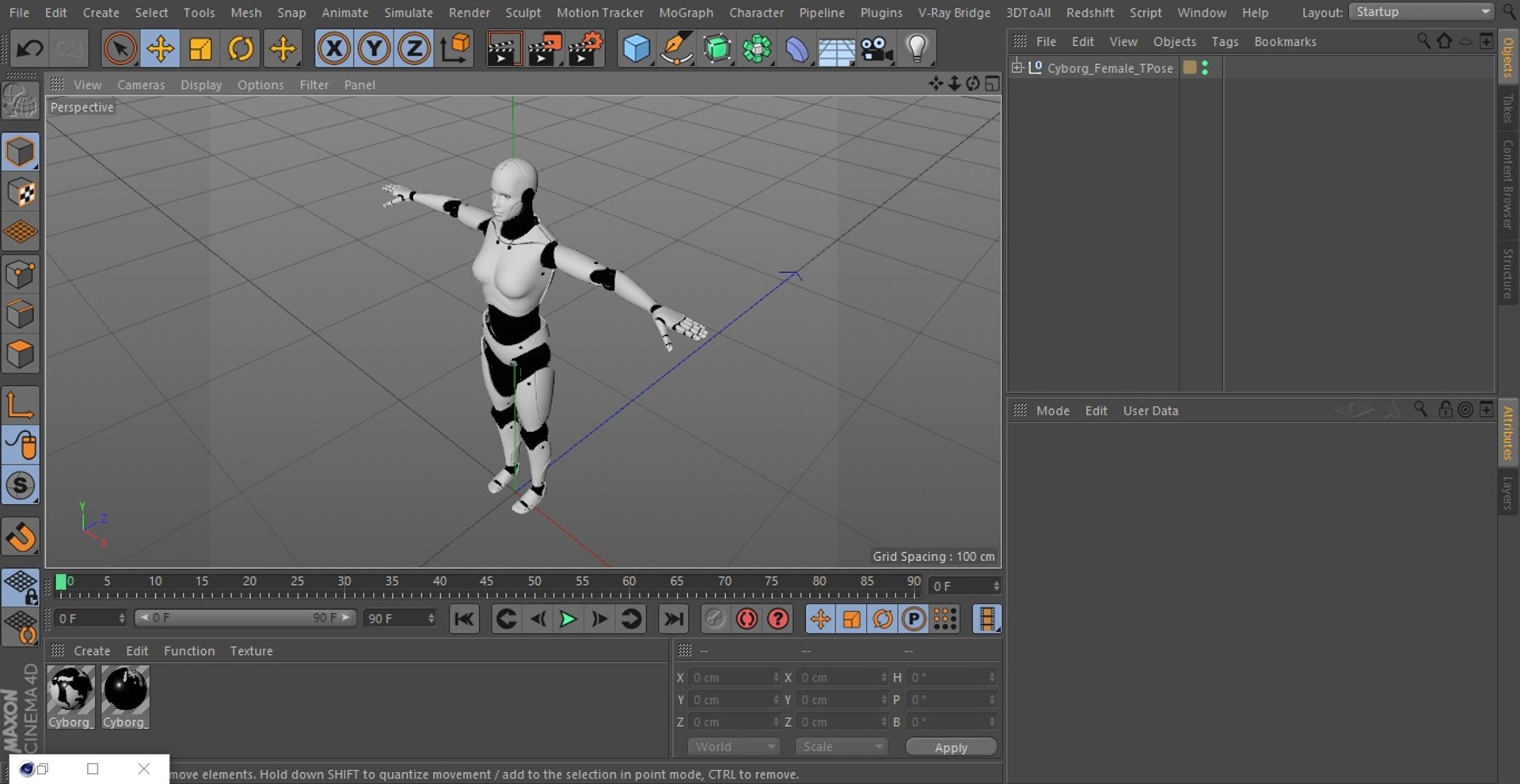 Cyborg Female T-Pose 3D model - TurboSquid 2096371
