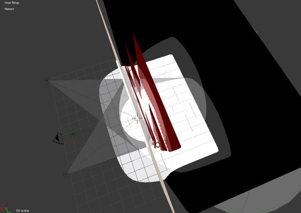 3d stage renders blender model