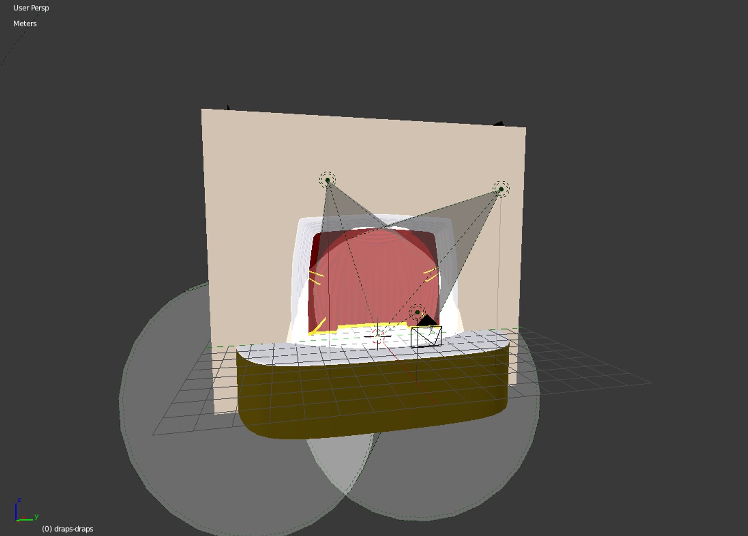 3d stage renders blender model