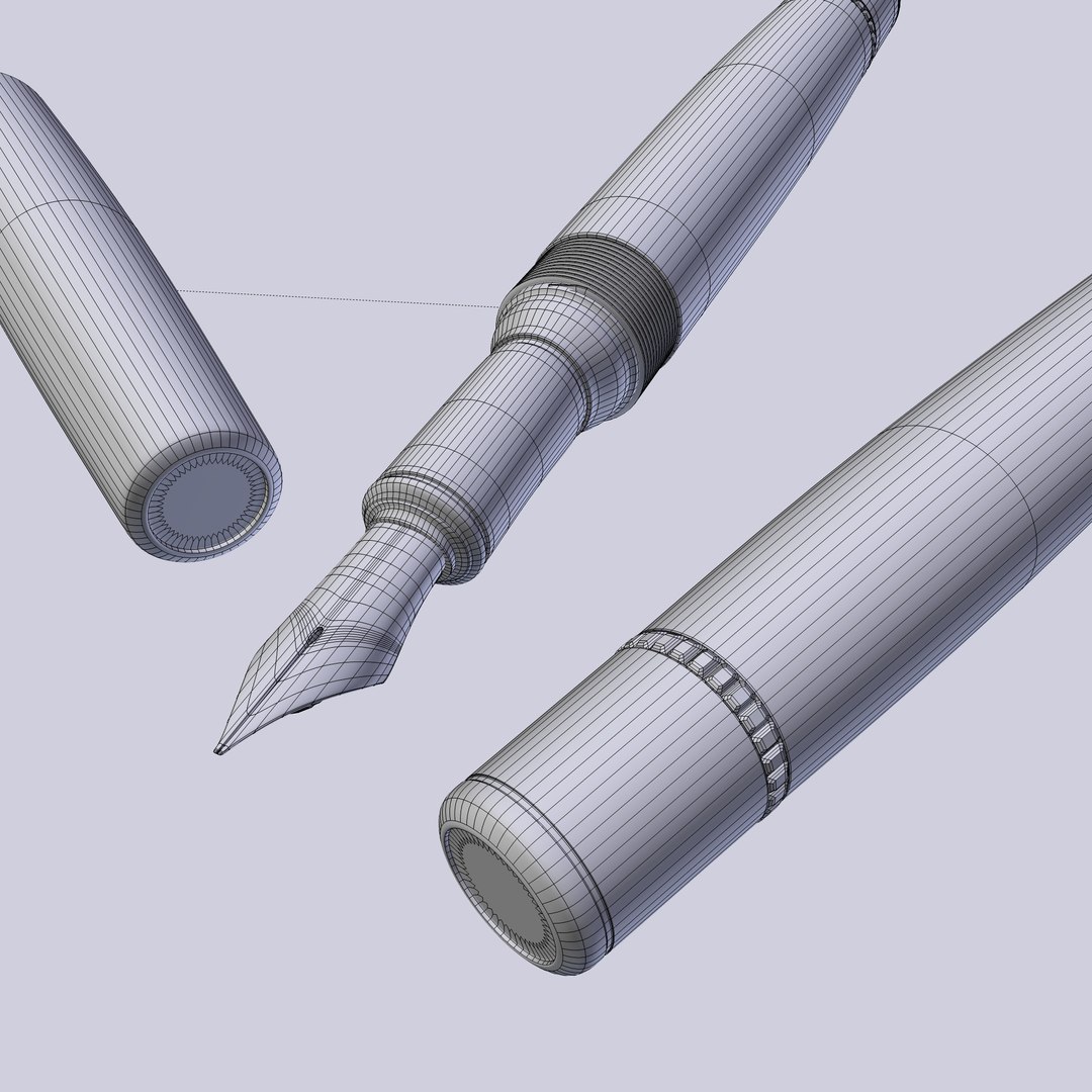 3d model item fine writing