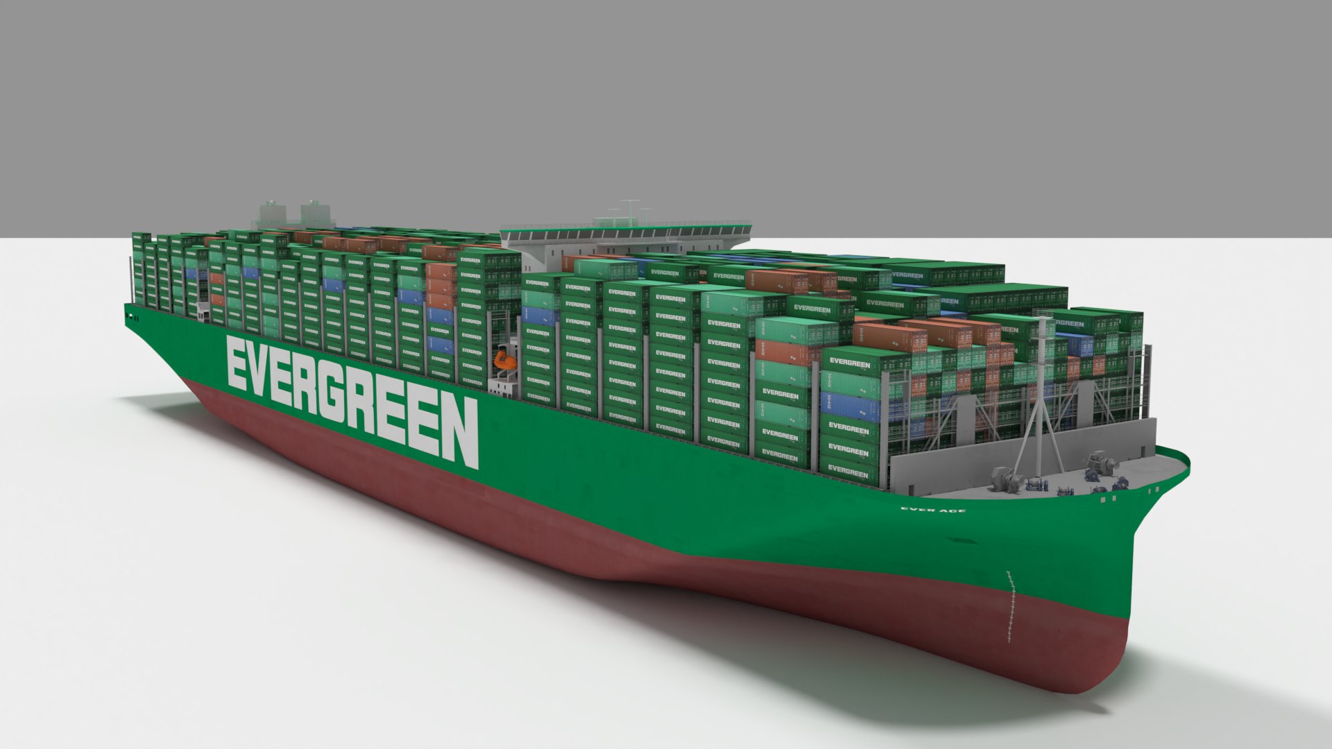Ever Ace Container Ship Lowpoly 3D Model - TurboSquid 1943906