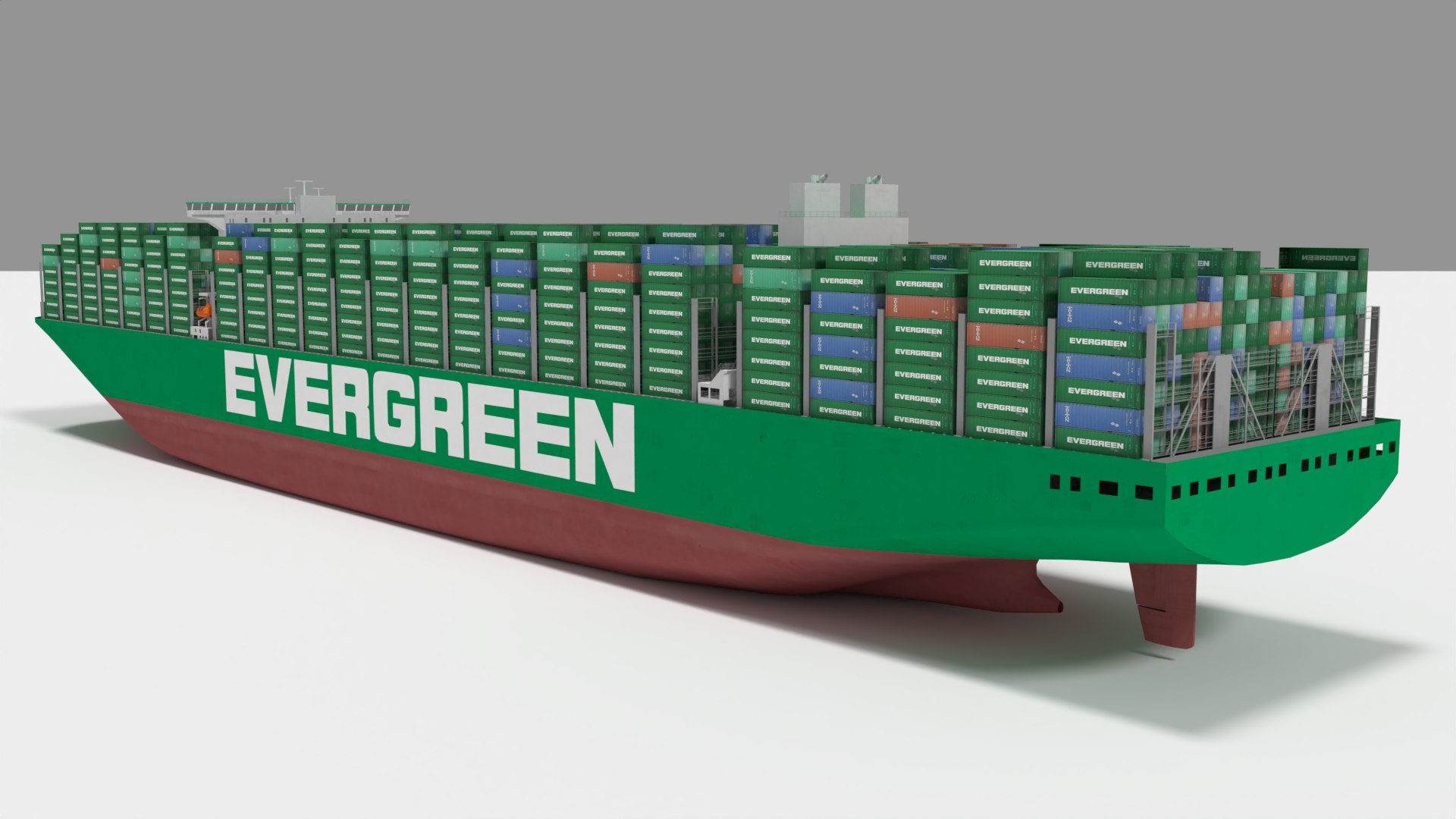 Ever Ace Container Ship Lowpoly 3D Model - TurboSquid 1943906