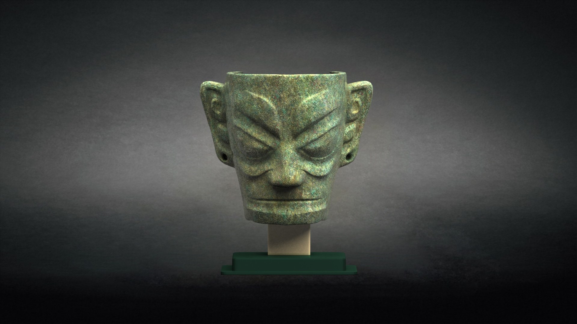 3D Sanxingdui Ancient Sacrificial Mask Model - TurboSquid 1865667