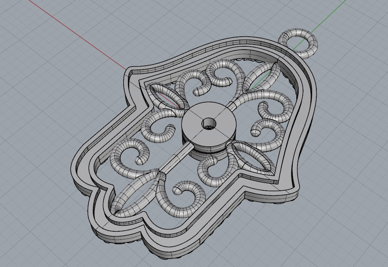 Jewish Pendant Hamsa 3D Model - TurboSquid 1490383
