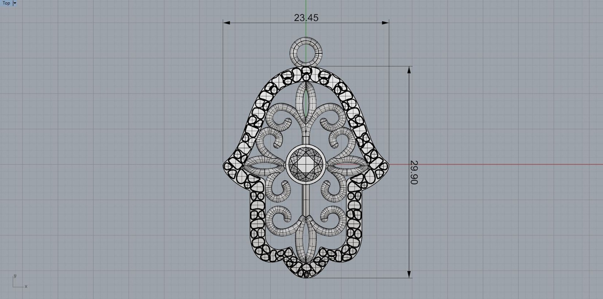 Jewish Pendant Hamsa 3D Model - TurboSquid 1490383