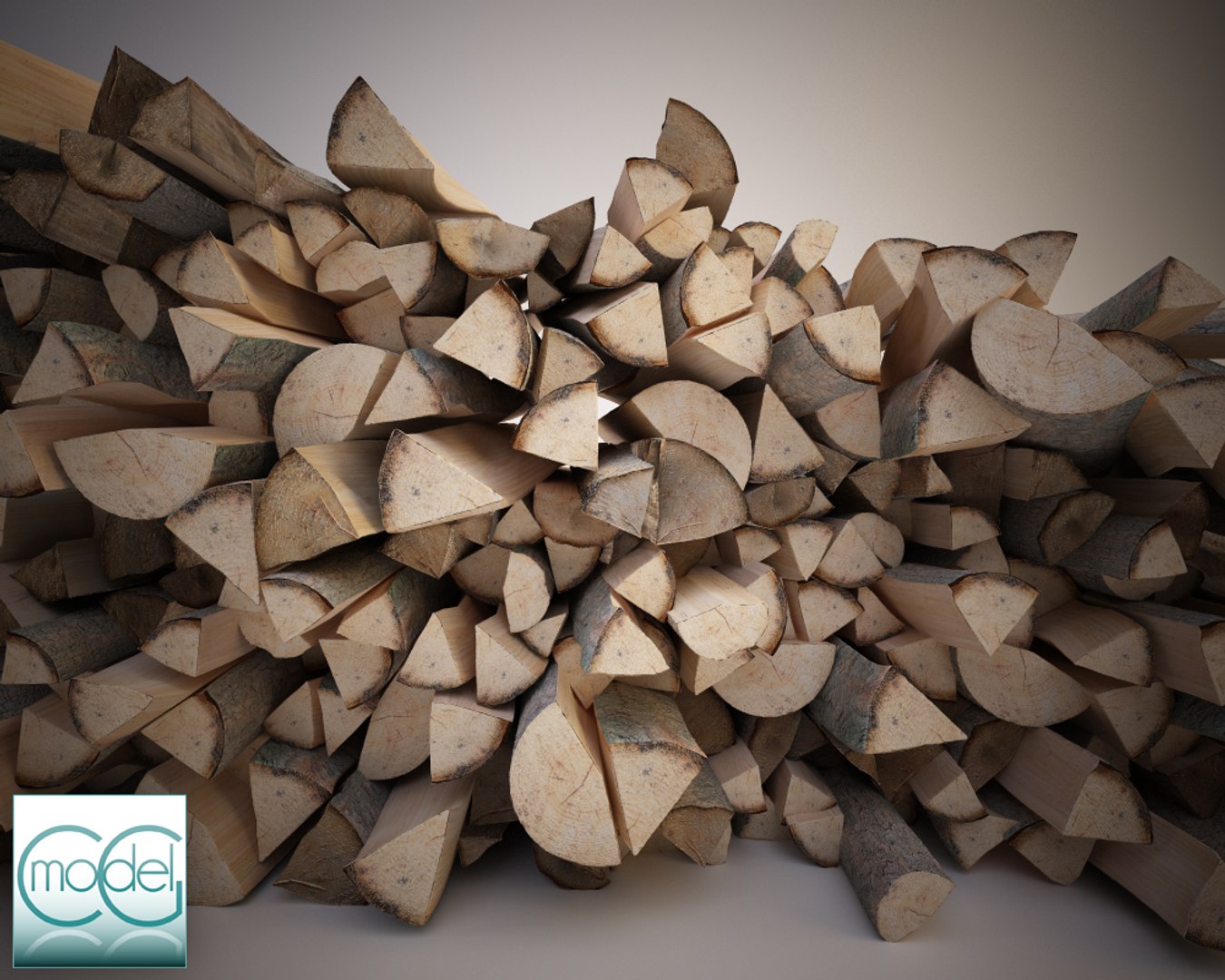 Wood Pile 3d Model