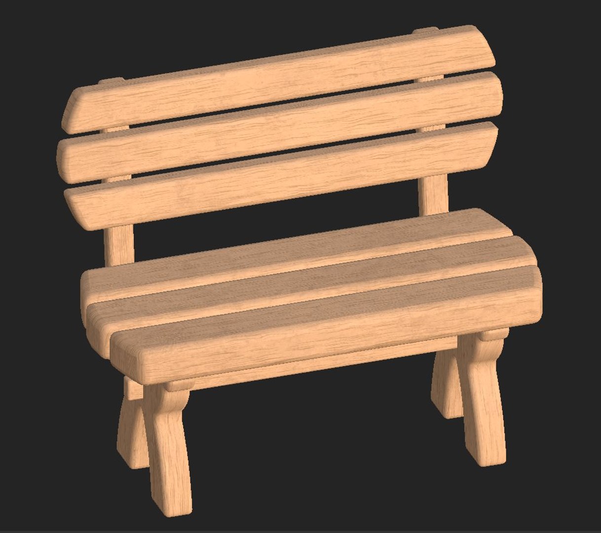 3D model wooden bench - TurboSquid 1307500