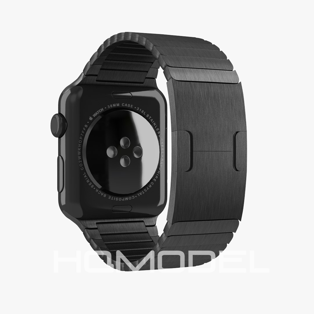 3d model apple watch stainless steel