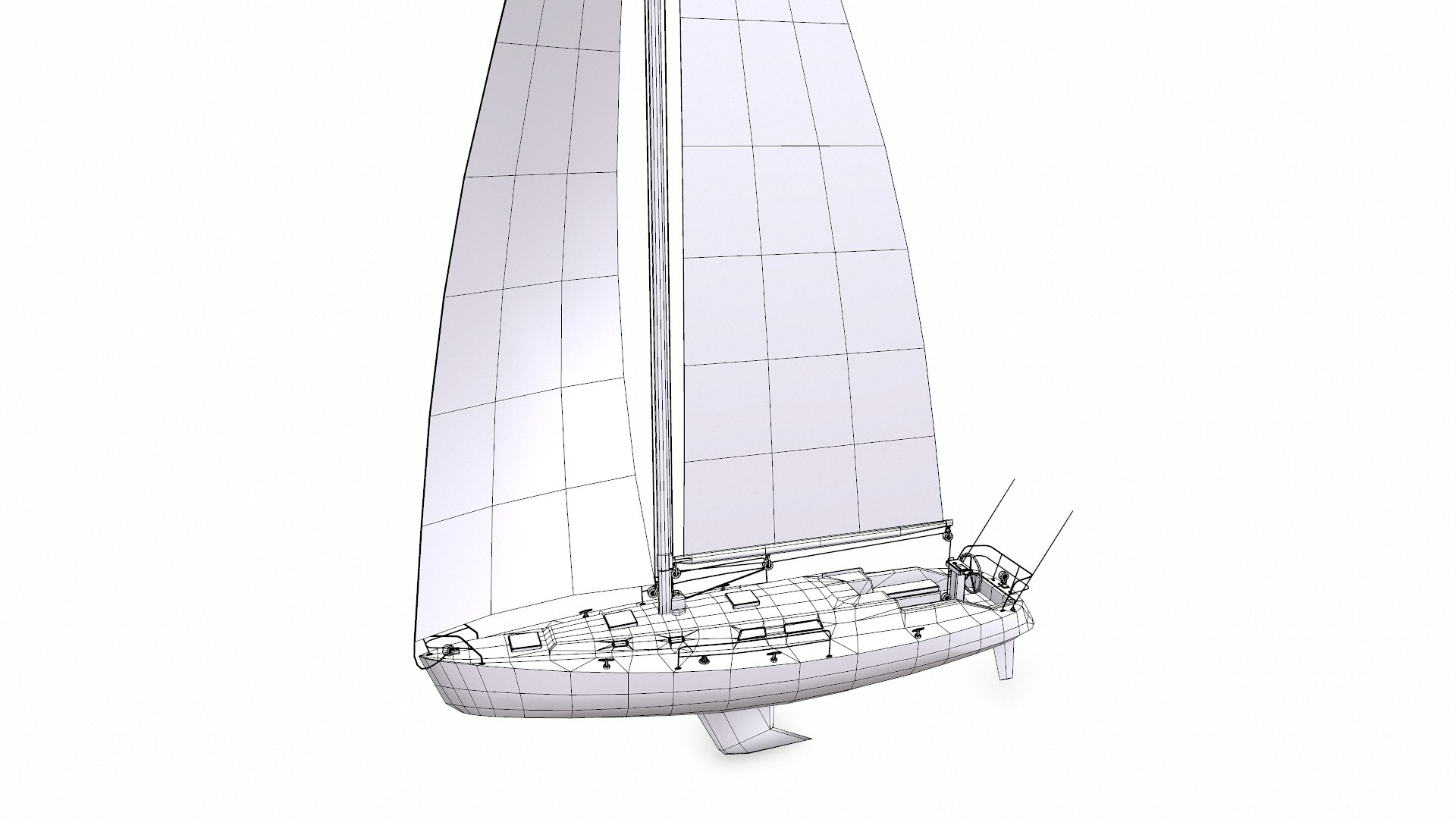 Sailing Yacht Low-poly PBR 3D model - TurboSquid 2166845