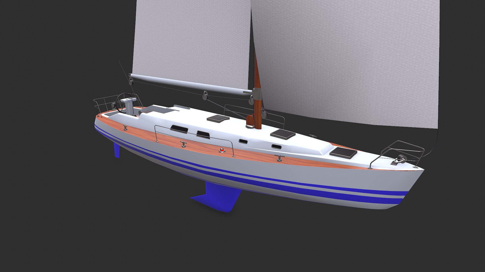Sailing Yacht Low-poly PBR 3D Model - TurboSquid 2166845