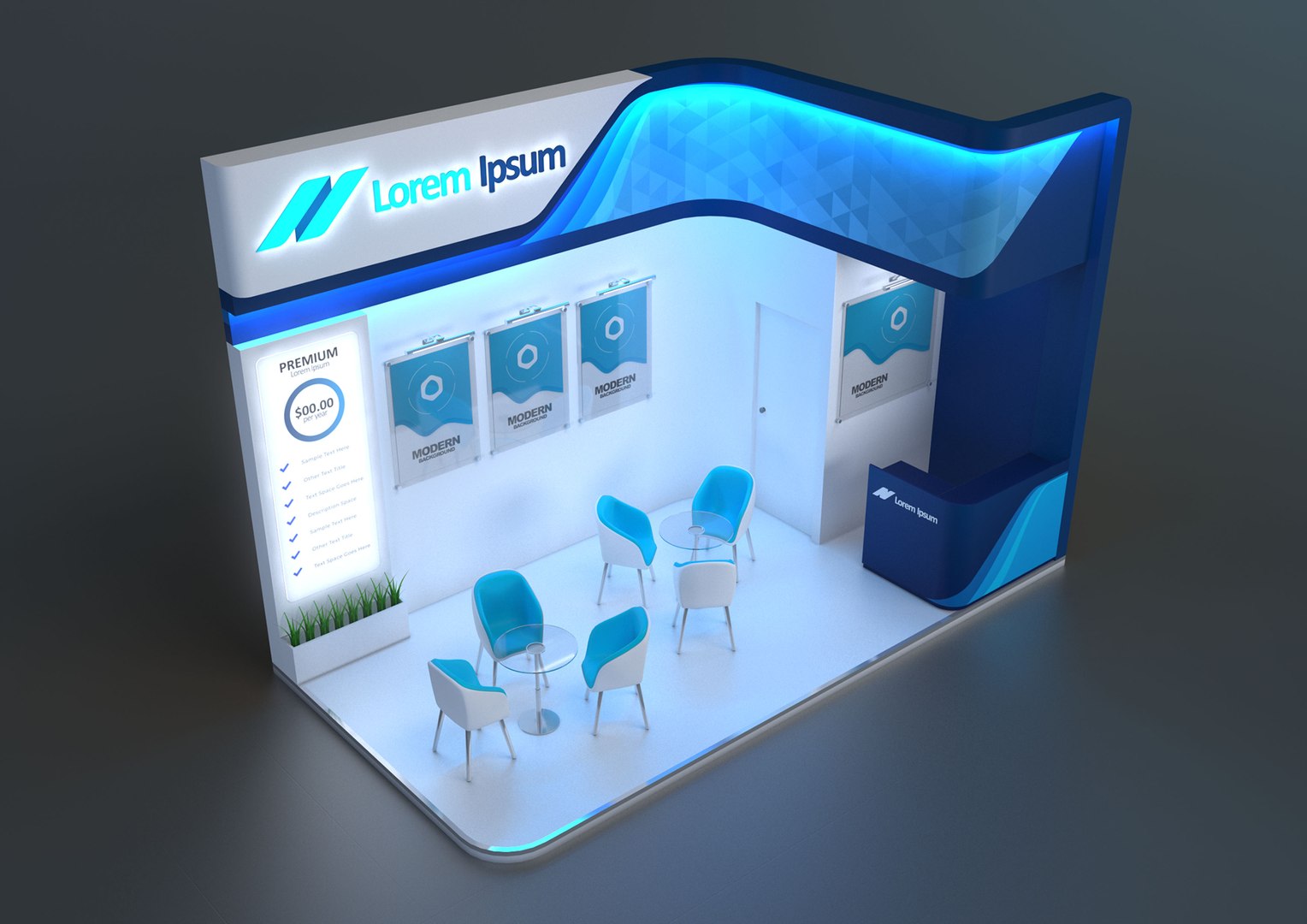 Stand Sqm 3D Model - TurboSquid 1608050