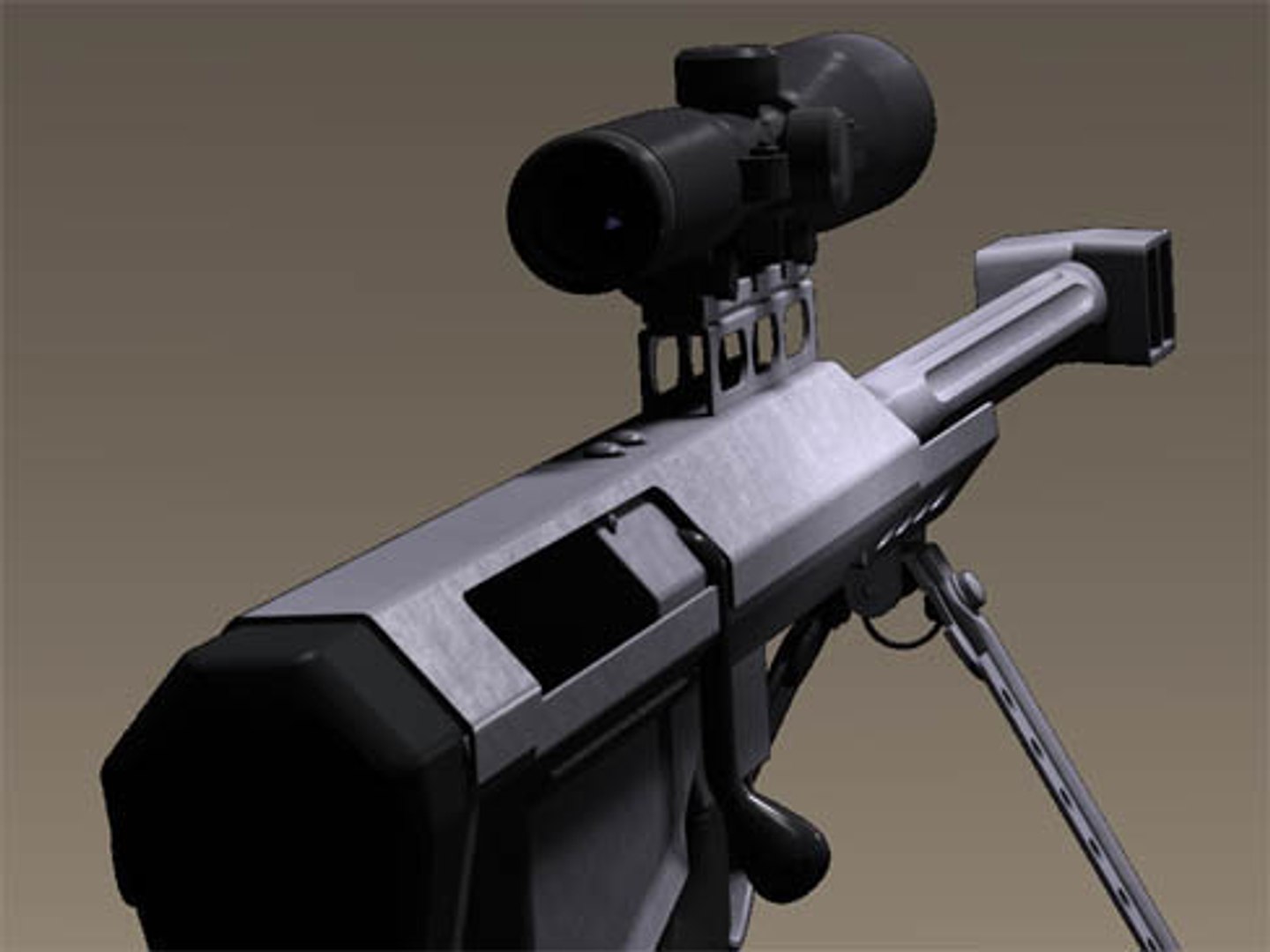 Barrett M90 Sniper Rifle 3d Model