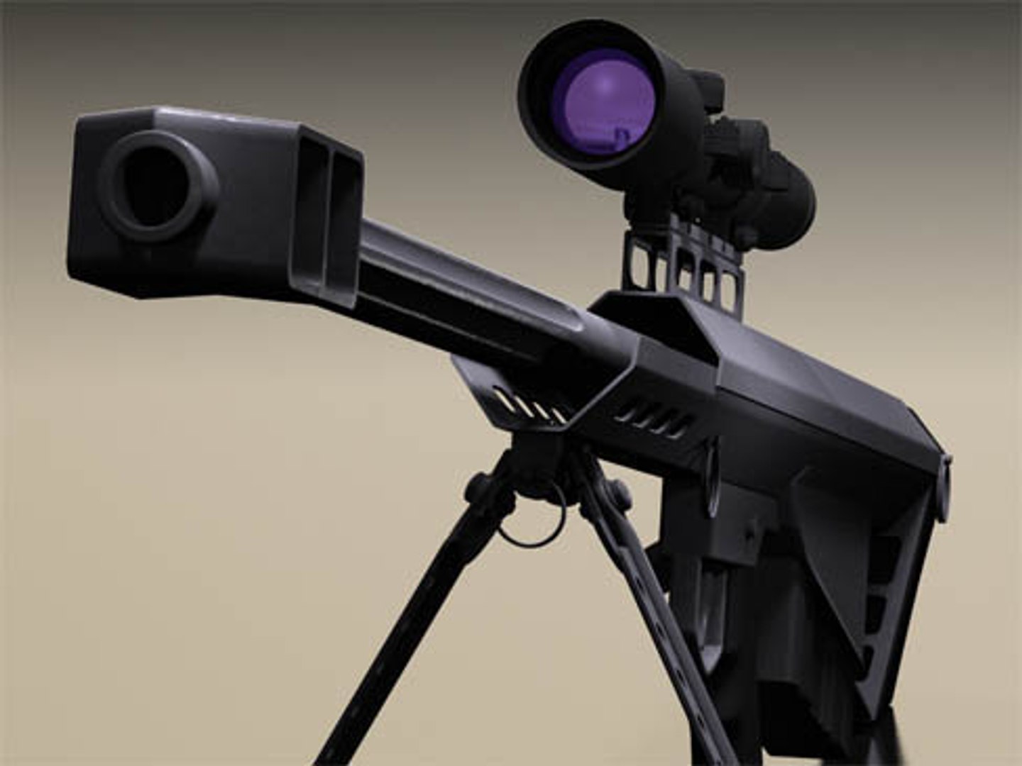 Barrett M90 Sniper Rifle 3d Model