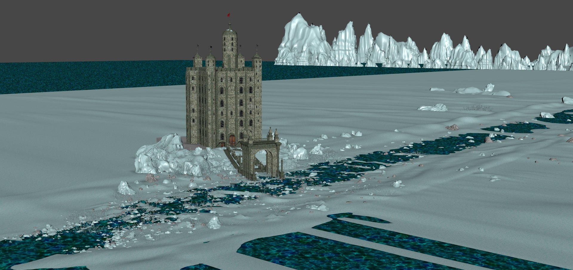 3D Fantasy Winter Lost Castle - TurboSquid 1833391