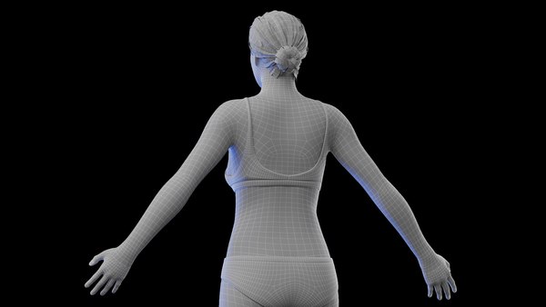 modelo 3d Anatomía Femenina Cuerpo Esqueleto y Sistemas de Ligamentos ...