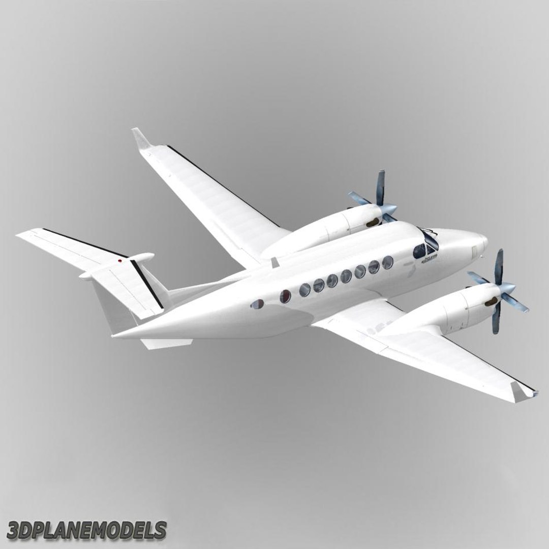 3d Beechcraft Super King Air Model