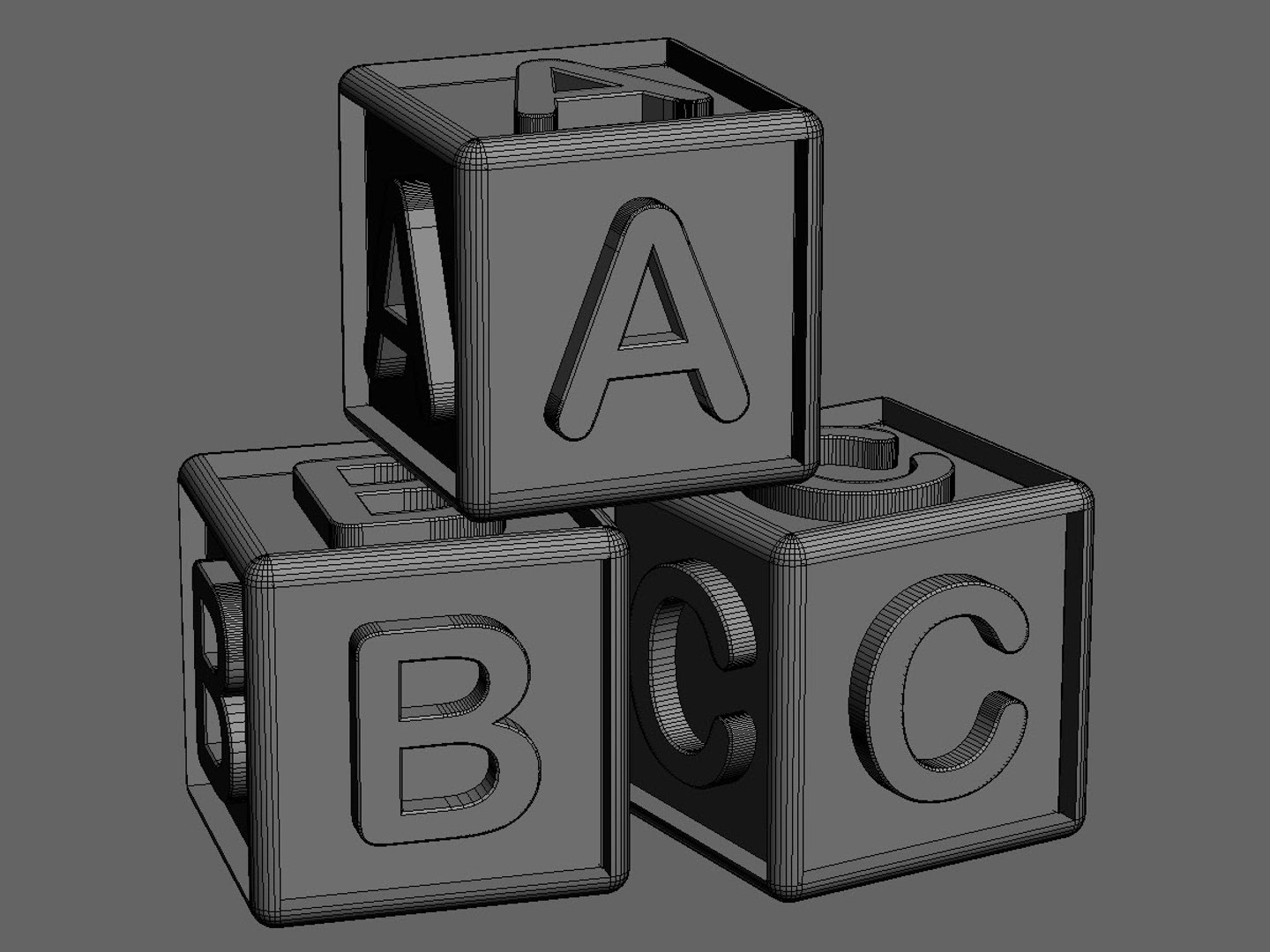 Abc Cubes 3D Model - TurboSquid 1500480