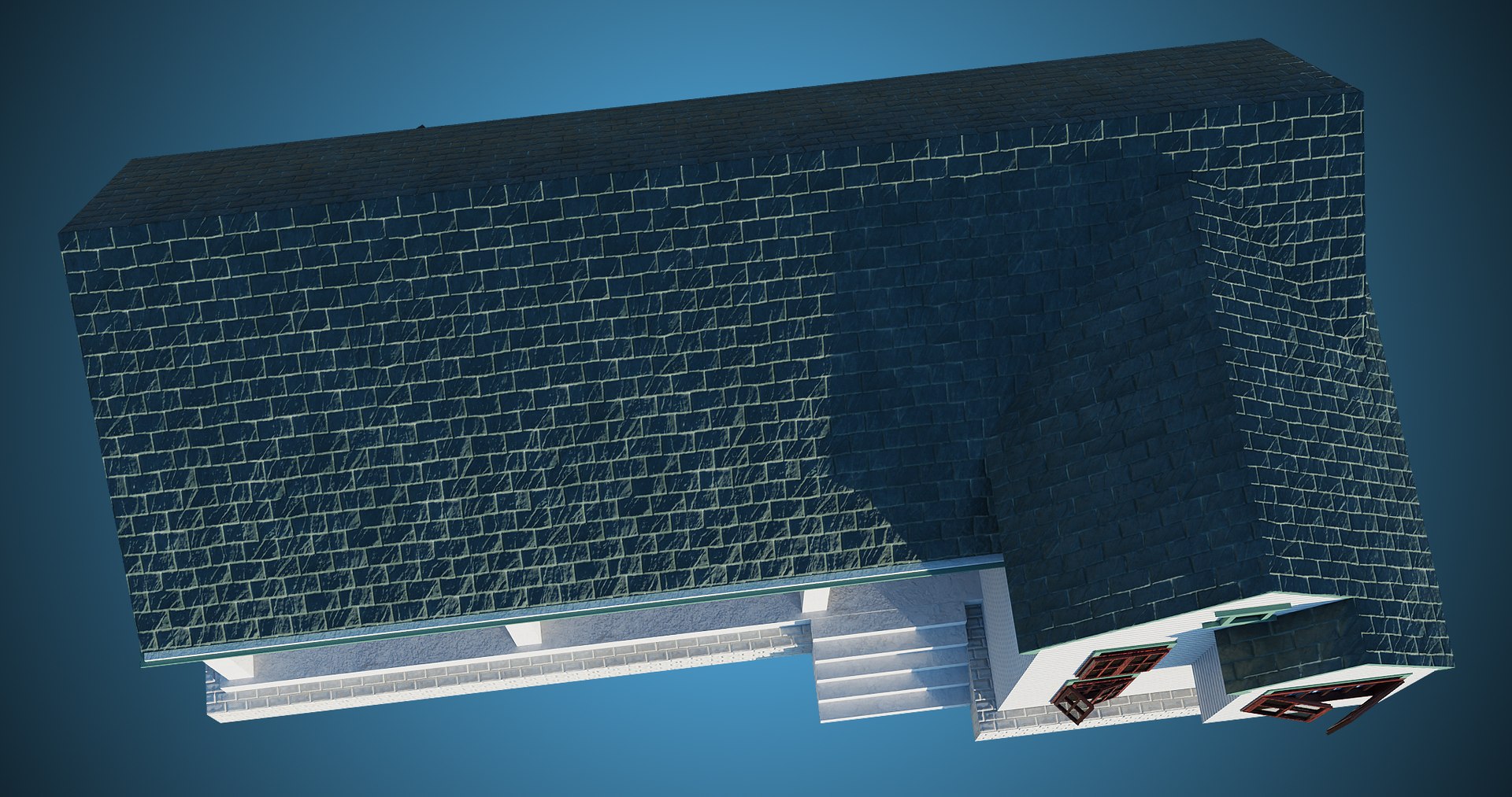 3D Model Family House PBR Unity UE Arnold V-Ray Textures Included ...